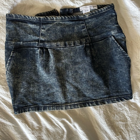 Skirts | Retro Stone Washed Jean Mini Skirt | Poshmark